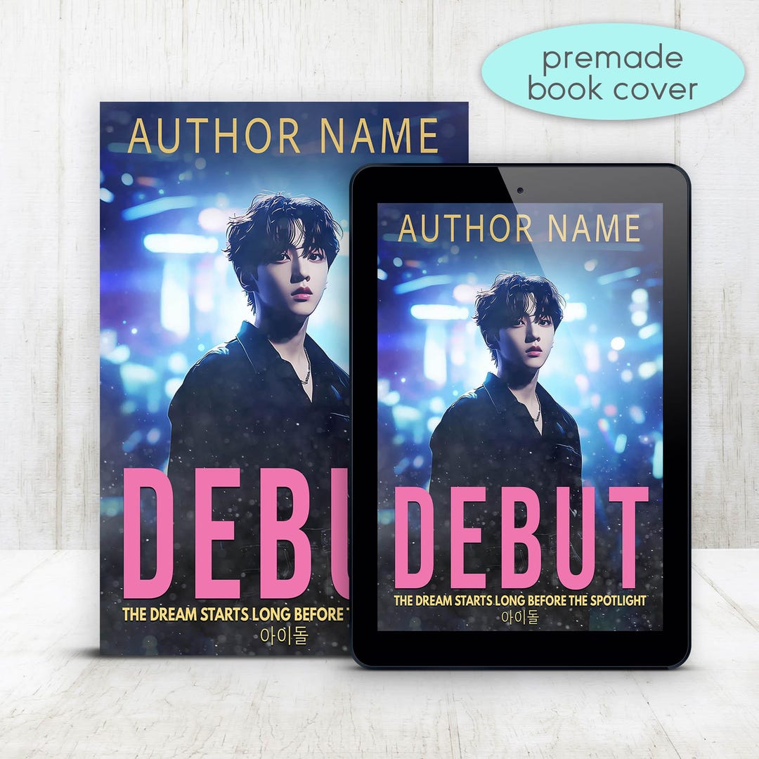 Premade Romance Book Cover Cute Ebook Design Illustrated, Romcom, Chick ...