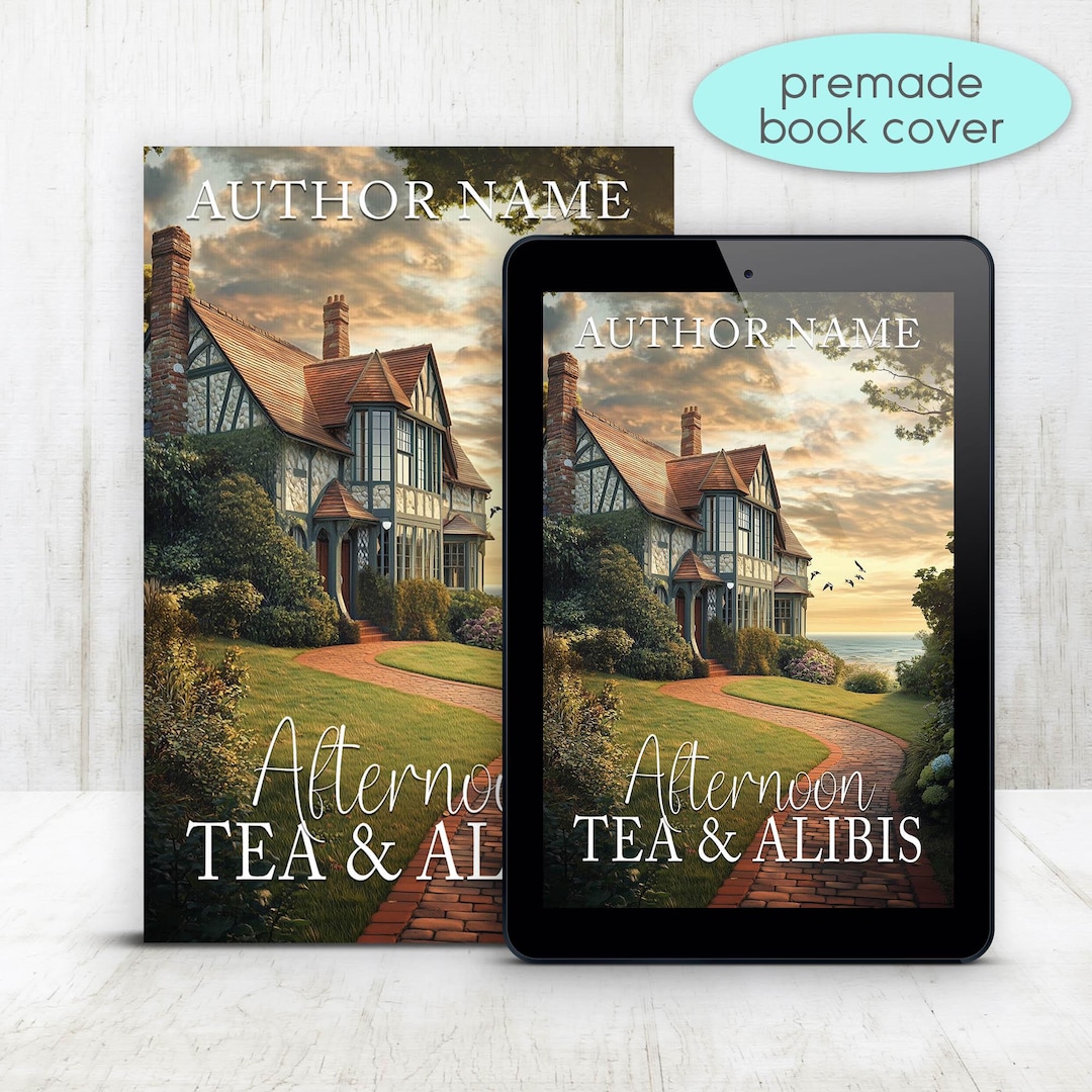 Premade Cozy Mystery Book Cover, Ebook Design Illustrated, Cozy Mystery ...