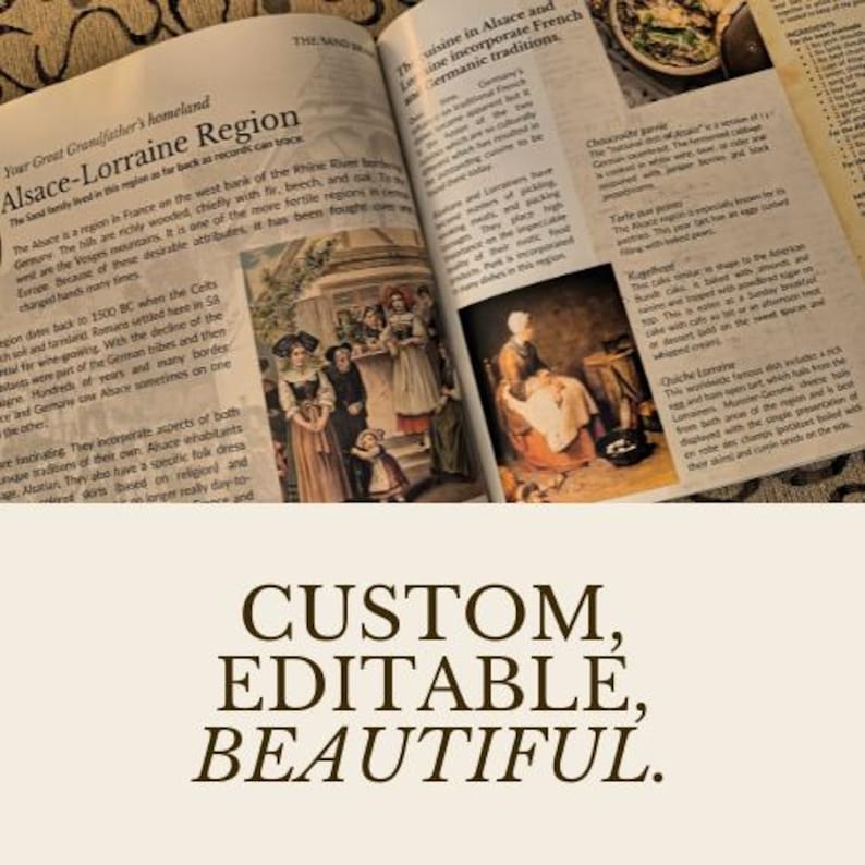 Custom Family Tree Book – Personalized Ancestry Gift With Photos ...