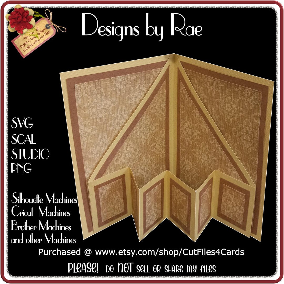 2504 Fancy Fold Insert Card *multiple Machine Formats* - Etsy