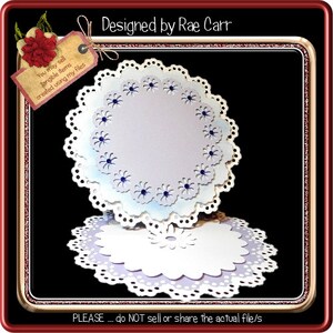 463 Scalloped Easel Card/topper *multiple MACHINE Formats* - Etsy