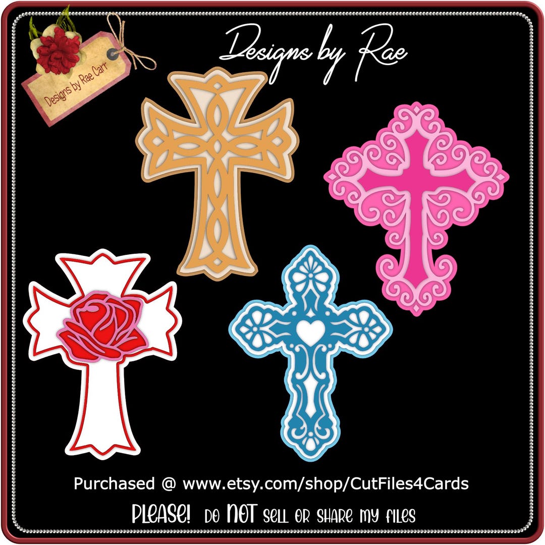 885 Cross Toppers Sympathy Easter Communion *multiple Machine Formats ...
