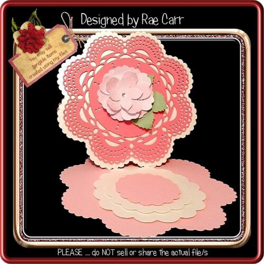 625 Frilly Easel Card/topper *multiple MACHINE Formats* - Etsy