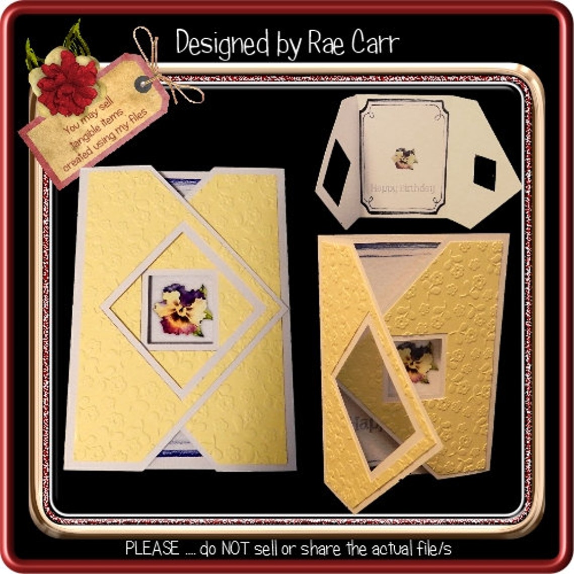 879 Crossfold Card With Square Opening | Etsy