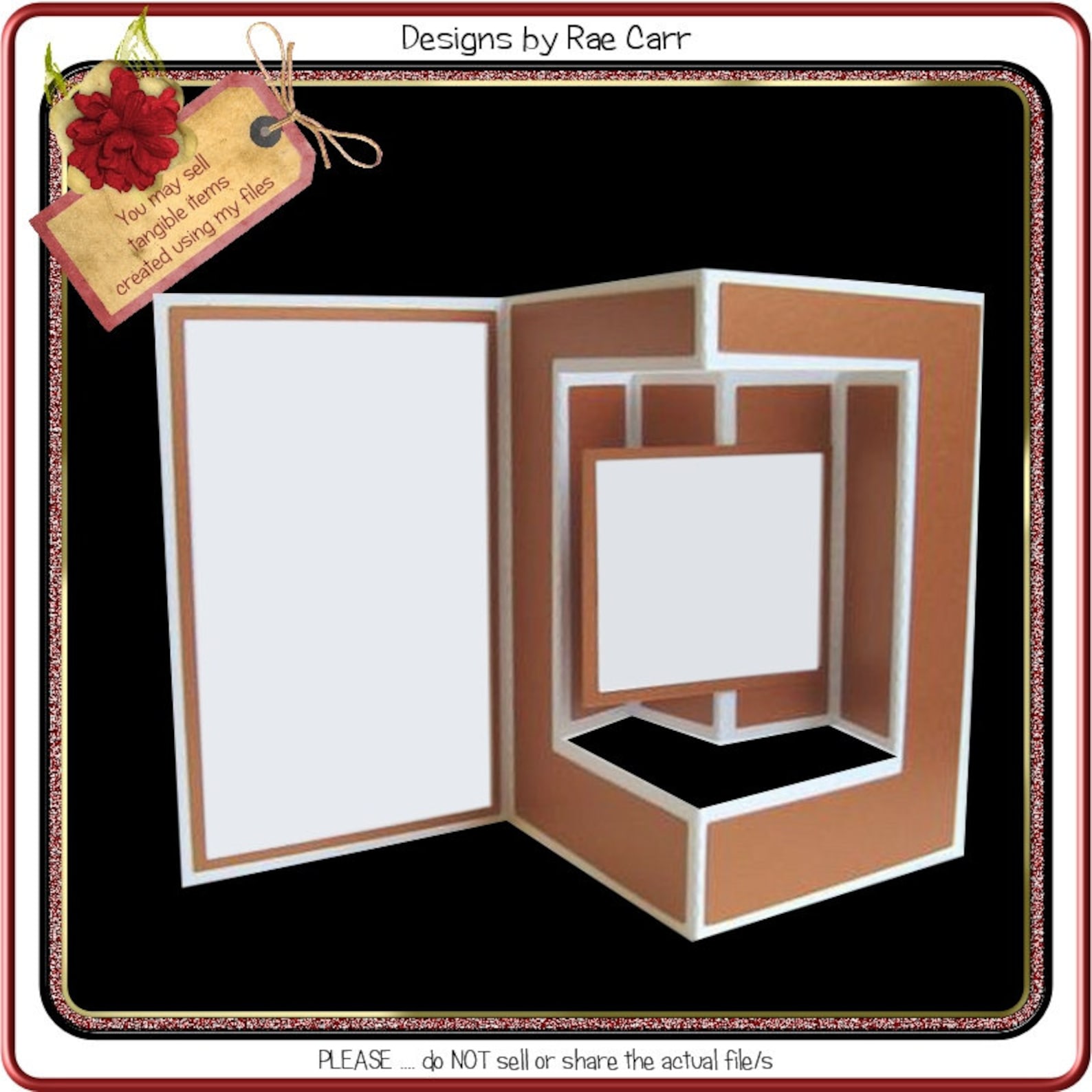 492 Fancy Folded Card Cutting File *multiple MACHINE Formats* - Etsy