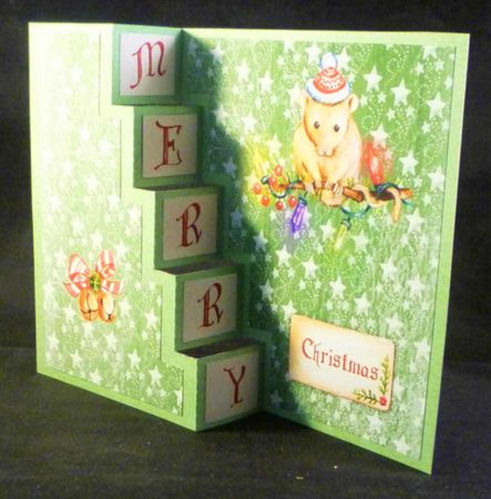 915 Christmas Mouse Stair Card *HAND & MACHINE Formats* - Etsy