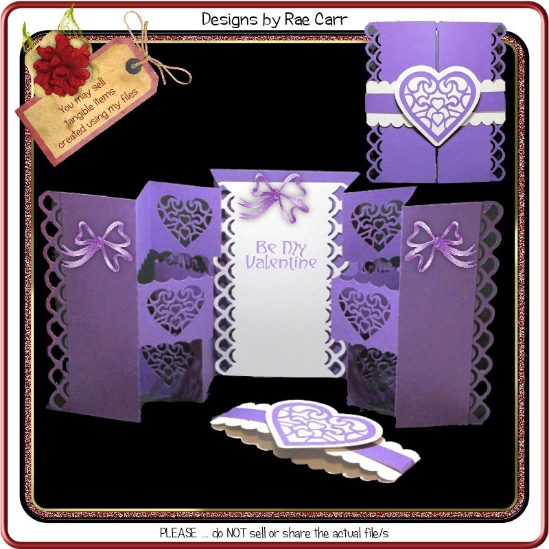 936 Heart Double Shutter Card multiple MACHINE Formats - Etsy