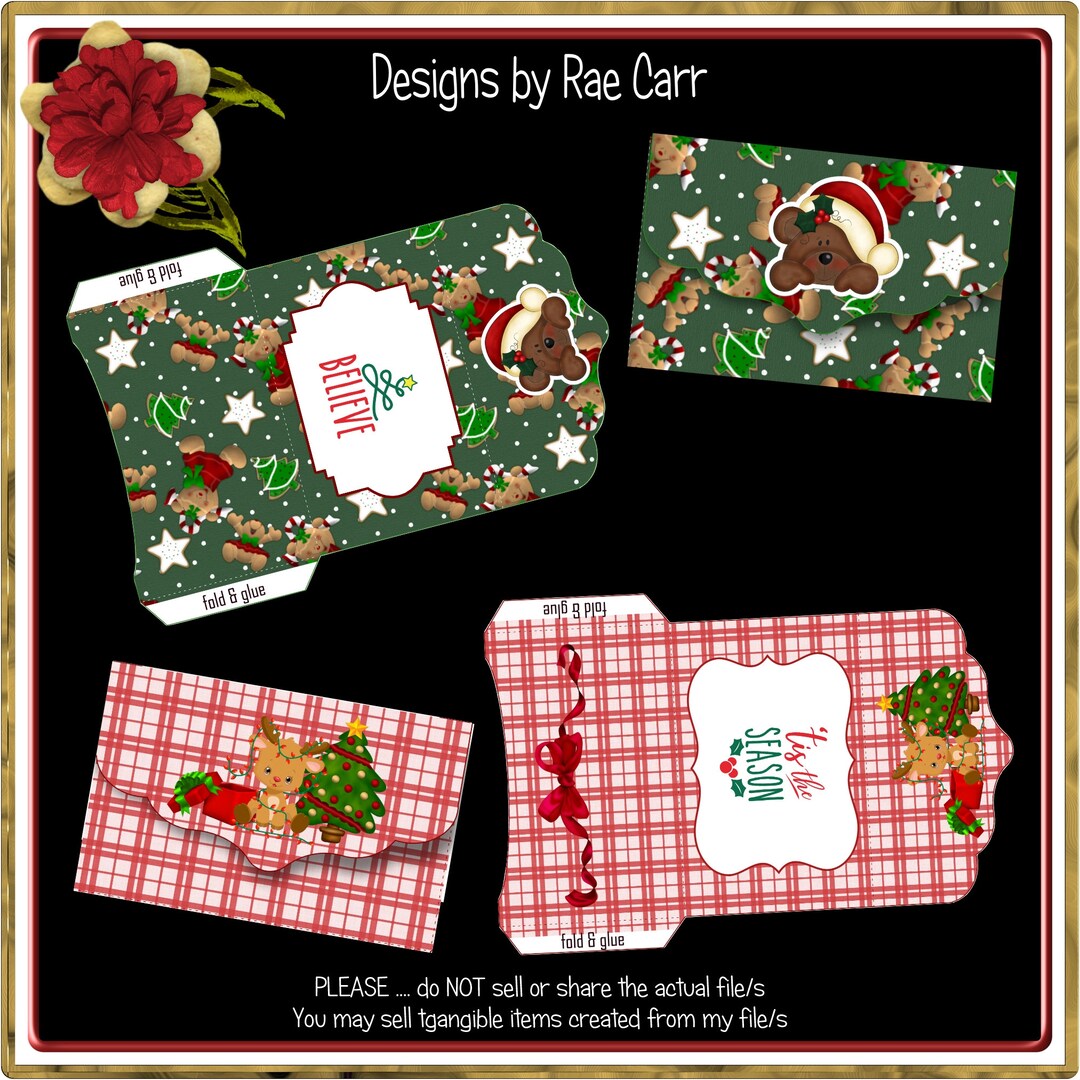 423 Double Gift Card Money Wallet Envelope HAND & MACHINE Formats - Etsy