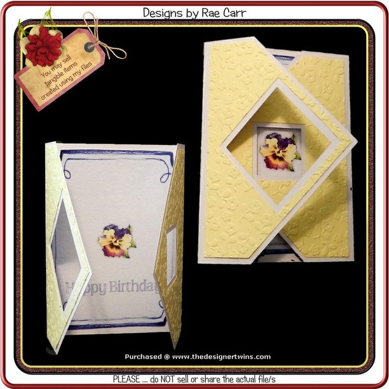 879 Crossfold Card With Square Opening - Etsy