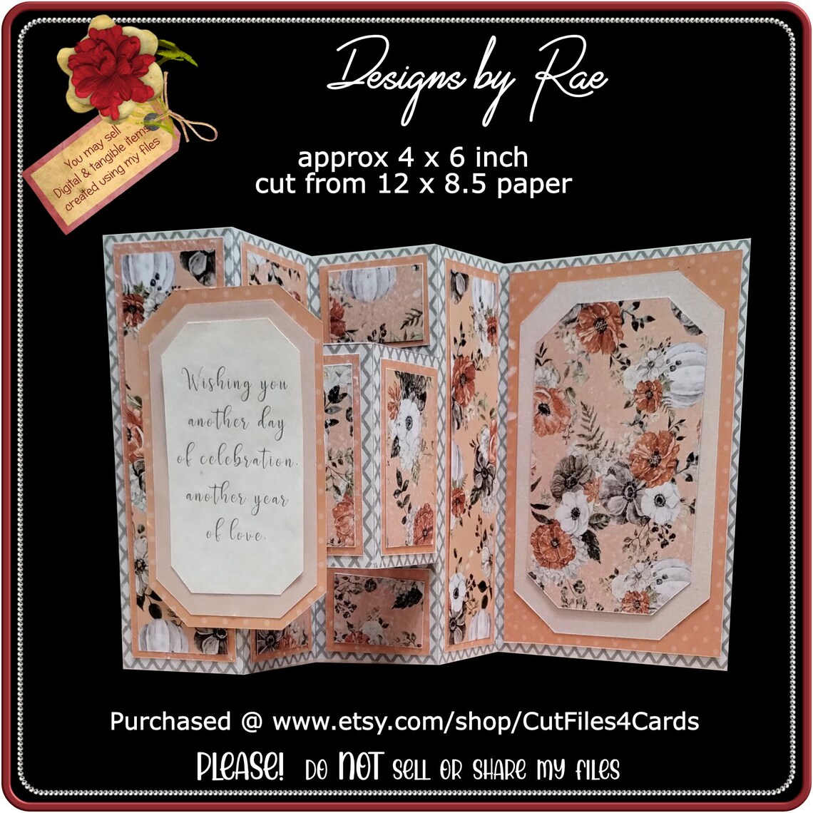 2424 Special Fold Fall Card | Svg | Fcm | Scal | Cricut | Silhouette ...