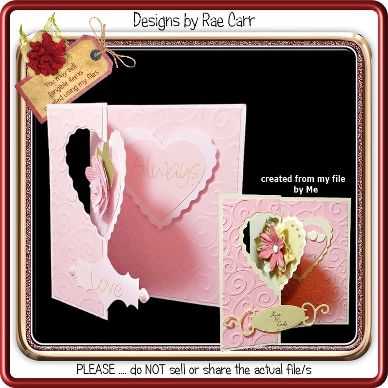 058 Pretty in Pink Card multiple MACHINE Formats - Etsy