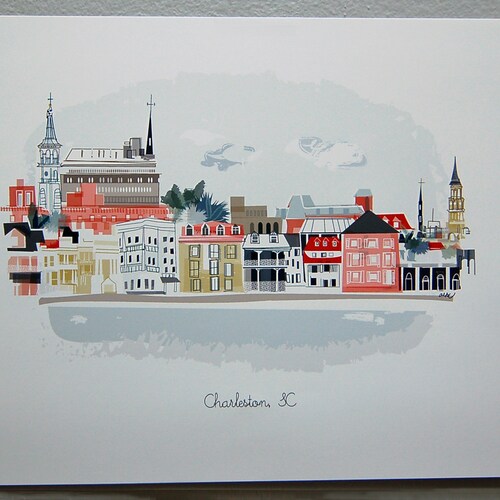 Charleston Sketches Zero George Sketches Charleston SC | Etsy