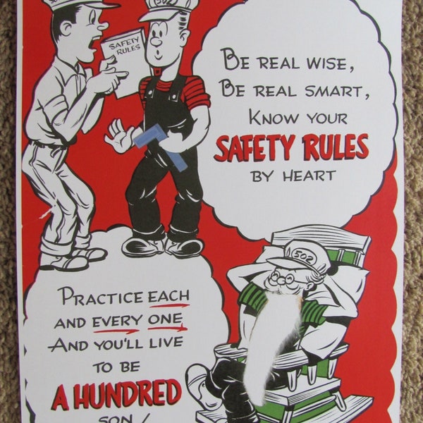 1950s Safety Poster - Etsy Canada