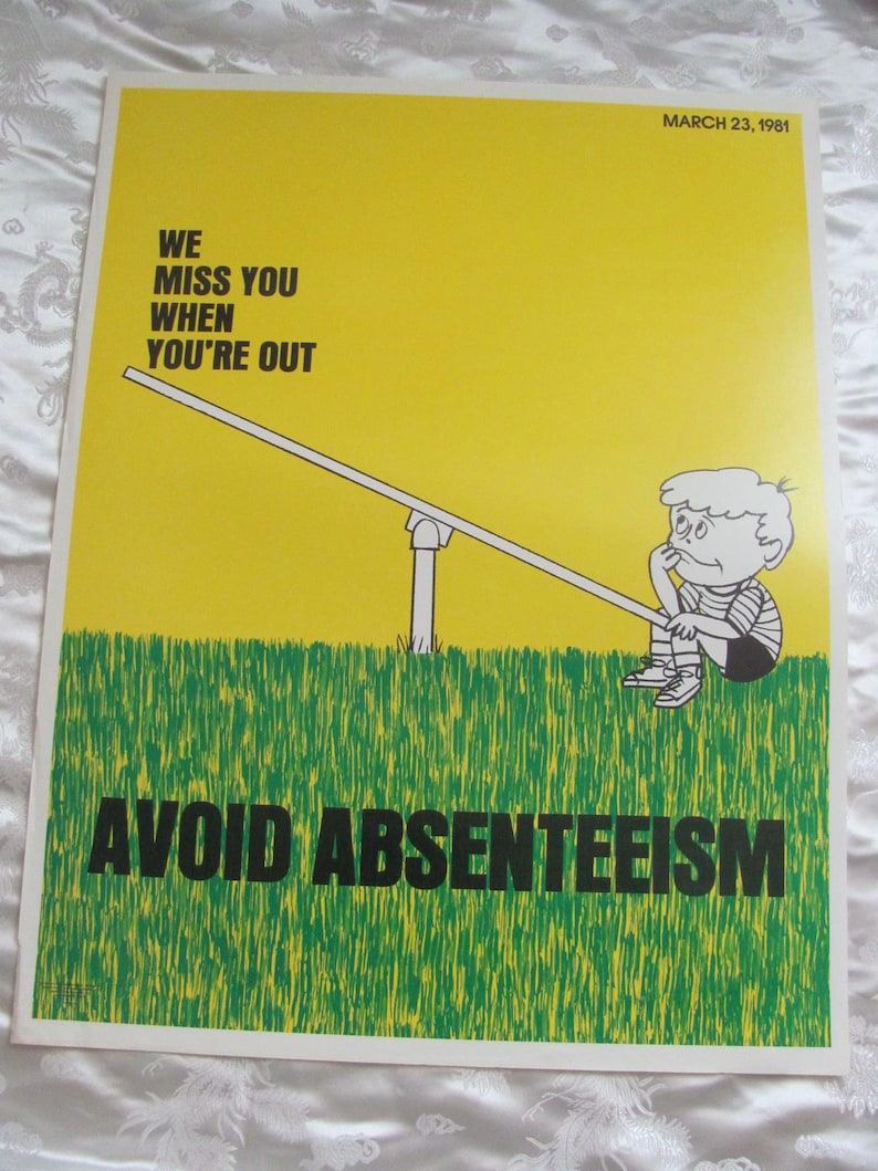 1980's Vintage Safety Workplace Inspirational Motivational Cartoon ...
