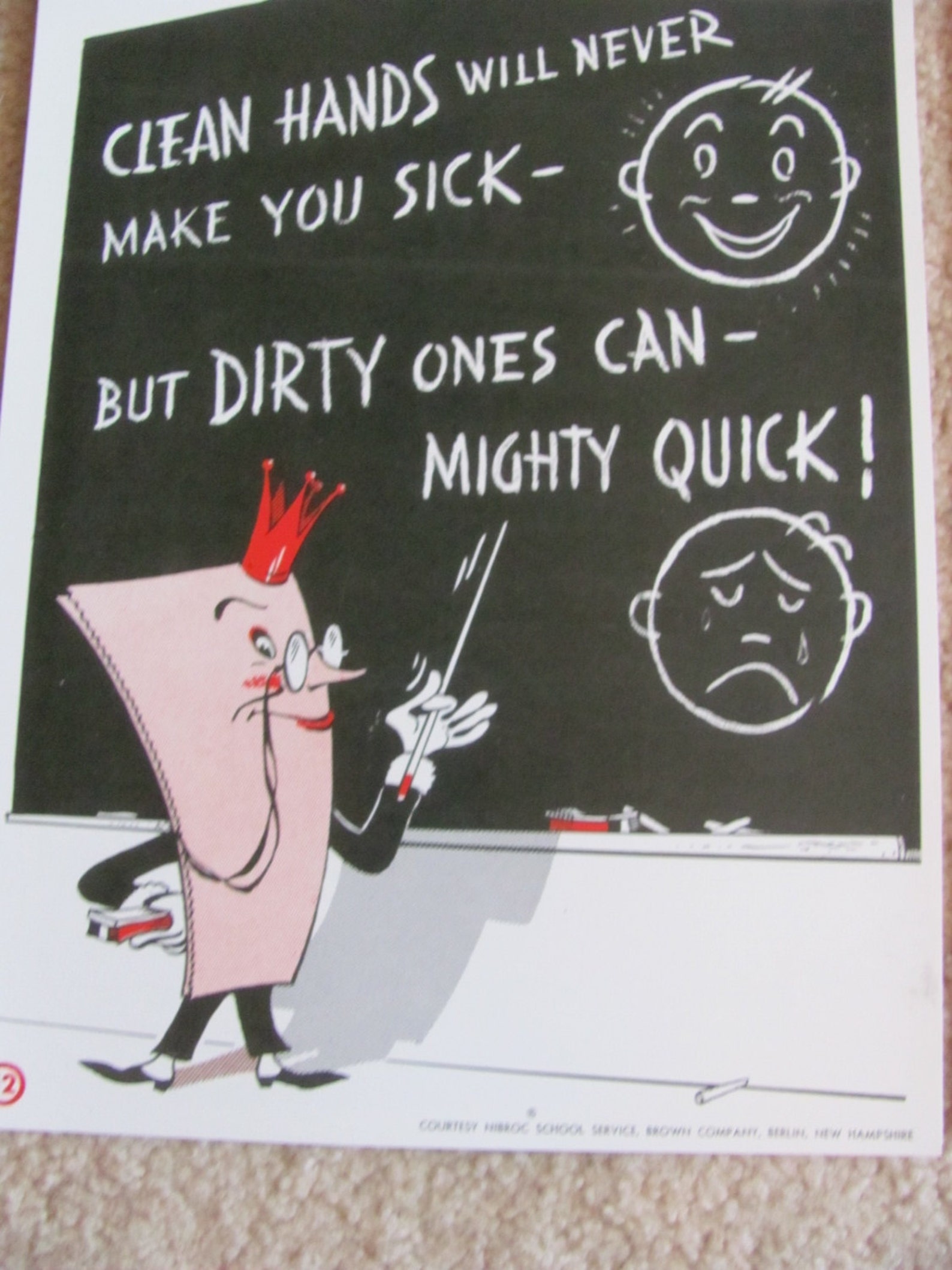 Clean Hands Dirty Hands - Retro Vintage Safety Poster -- Circa 1950s 2 ...