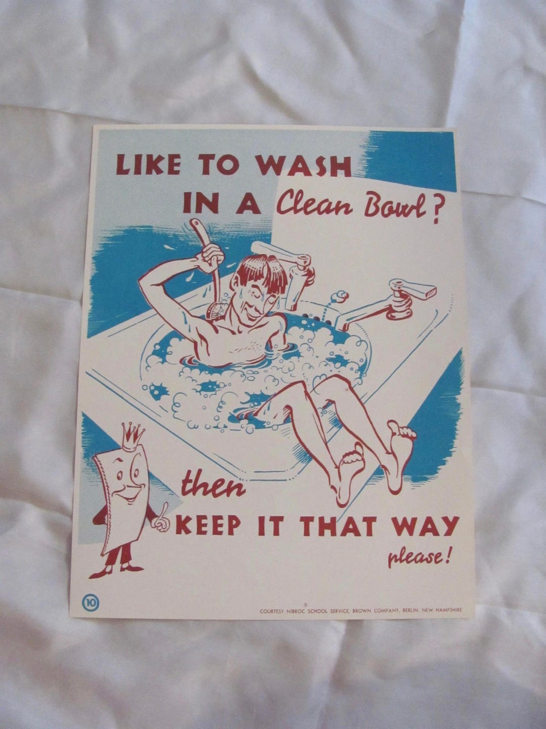 Retro Vintage Safety Poster Print -- Circa 1950s Mid Century - Wash in ...