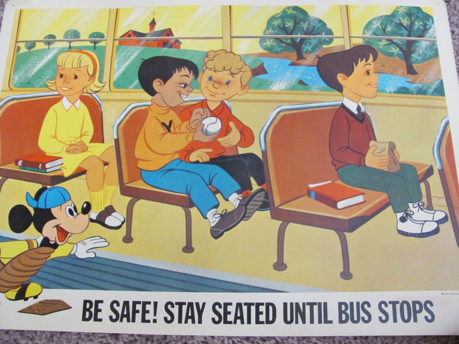 Disney Poster STAY SEATED Disney Study Poster Print Circa 1966 - Etsy