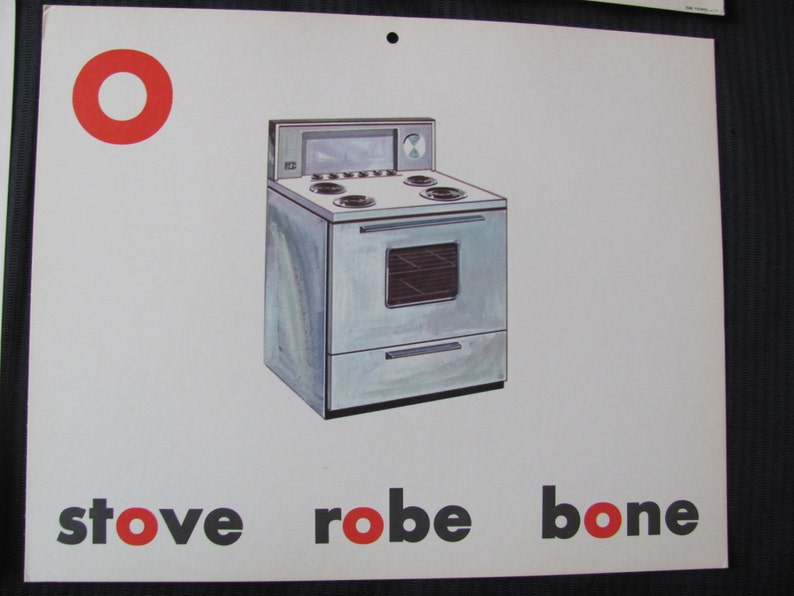 Old School Large Flash Card Poster - Vowels - Choice of Bell Umbrella ...