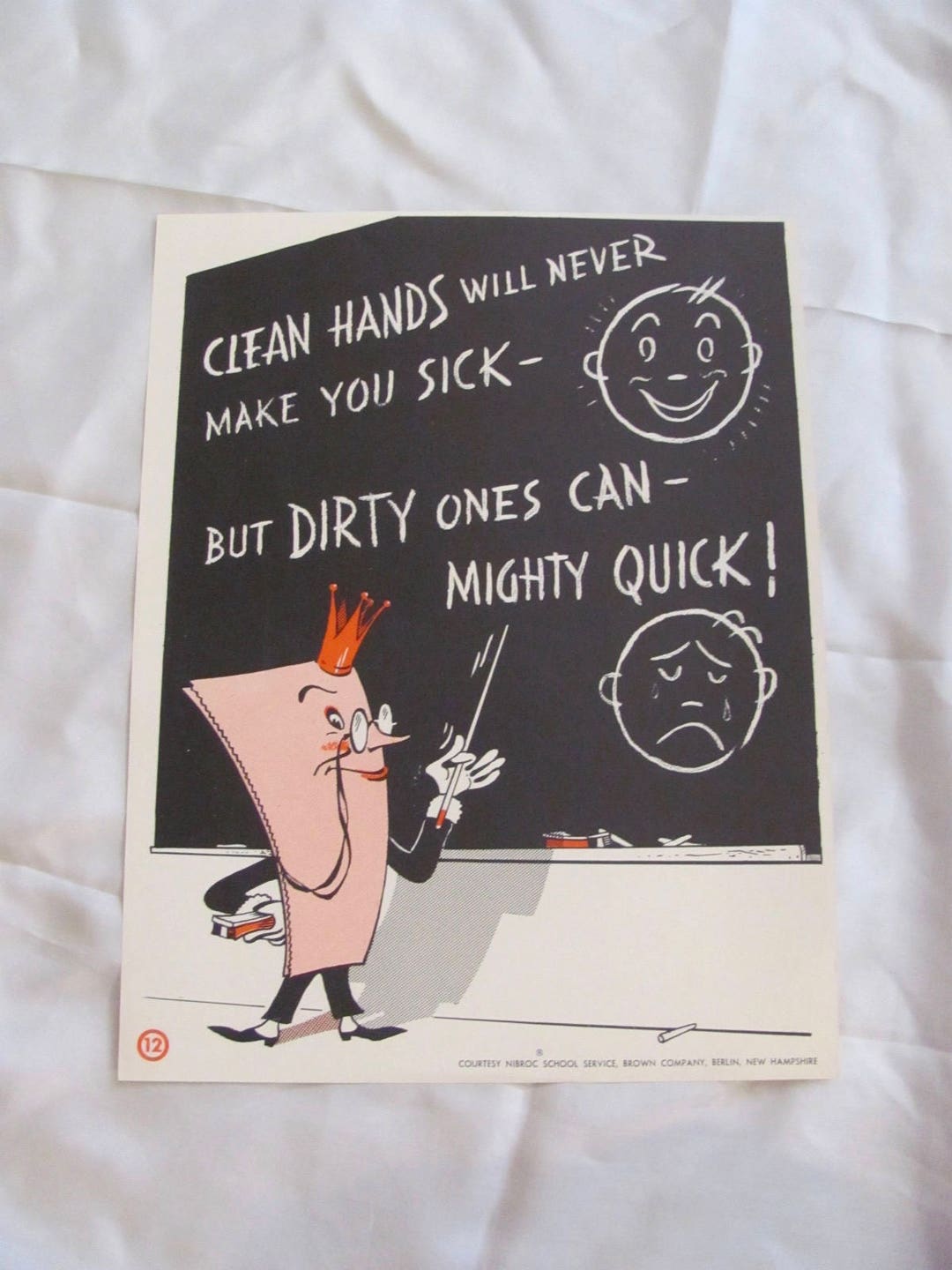 Clean Hands Dirty Hands - Retro Vintage Safety Poster -- Circa 1950s 2 ...