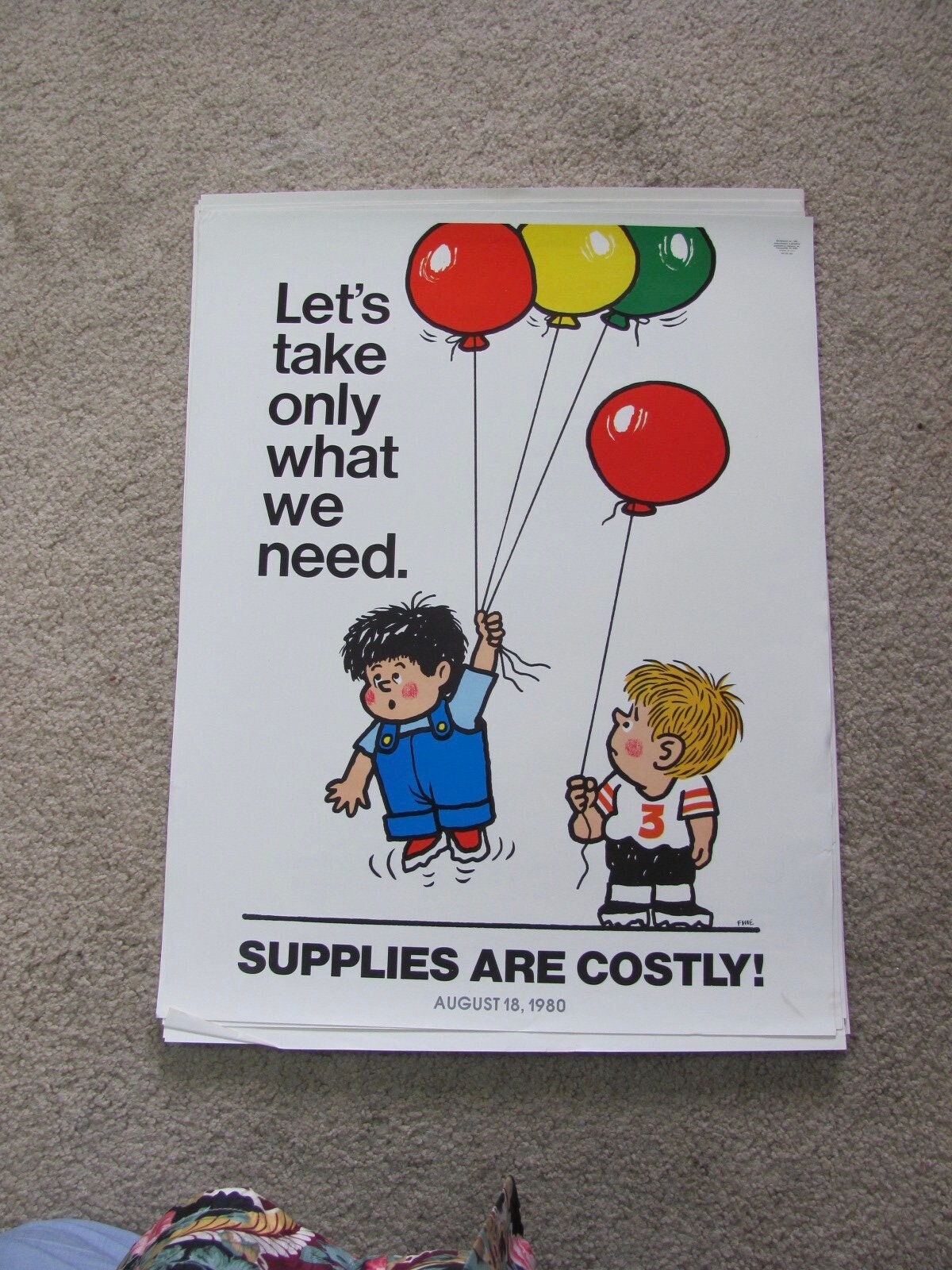 1980 Vintage Safety Workplace Inspirational Cartoon Poster 17 X 23 ...