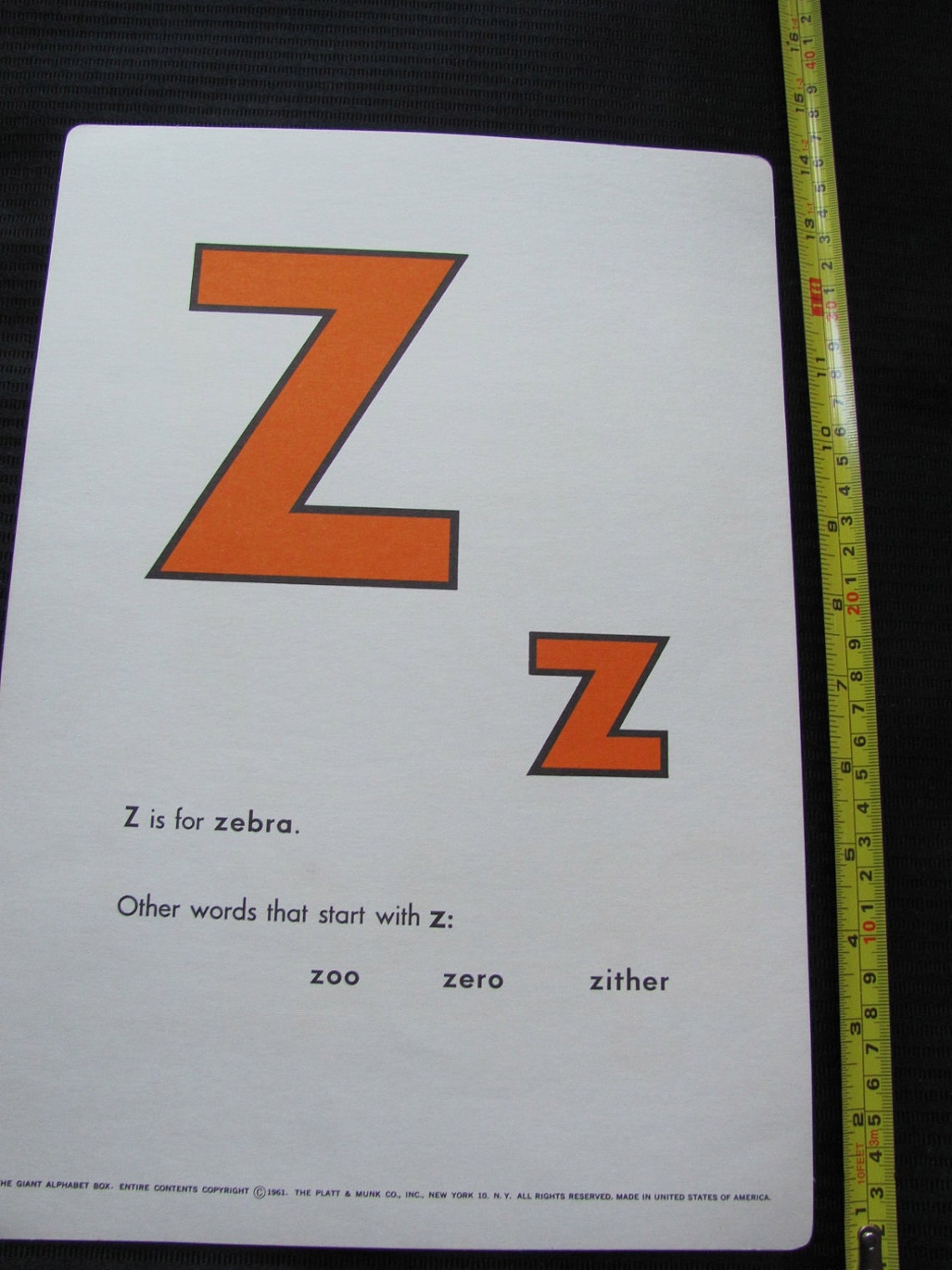 Large Illustrated School Flash Card Poster Alphabet Letter | Etsy