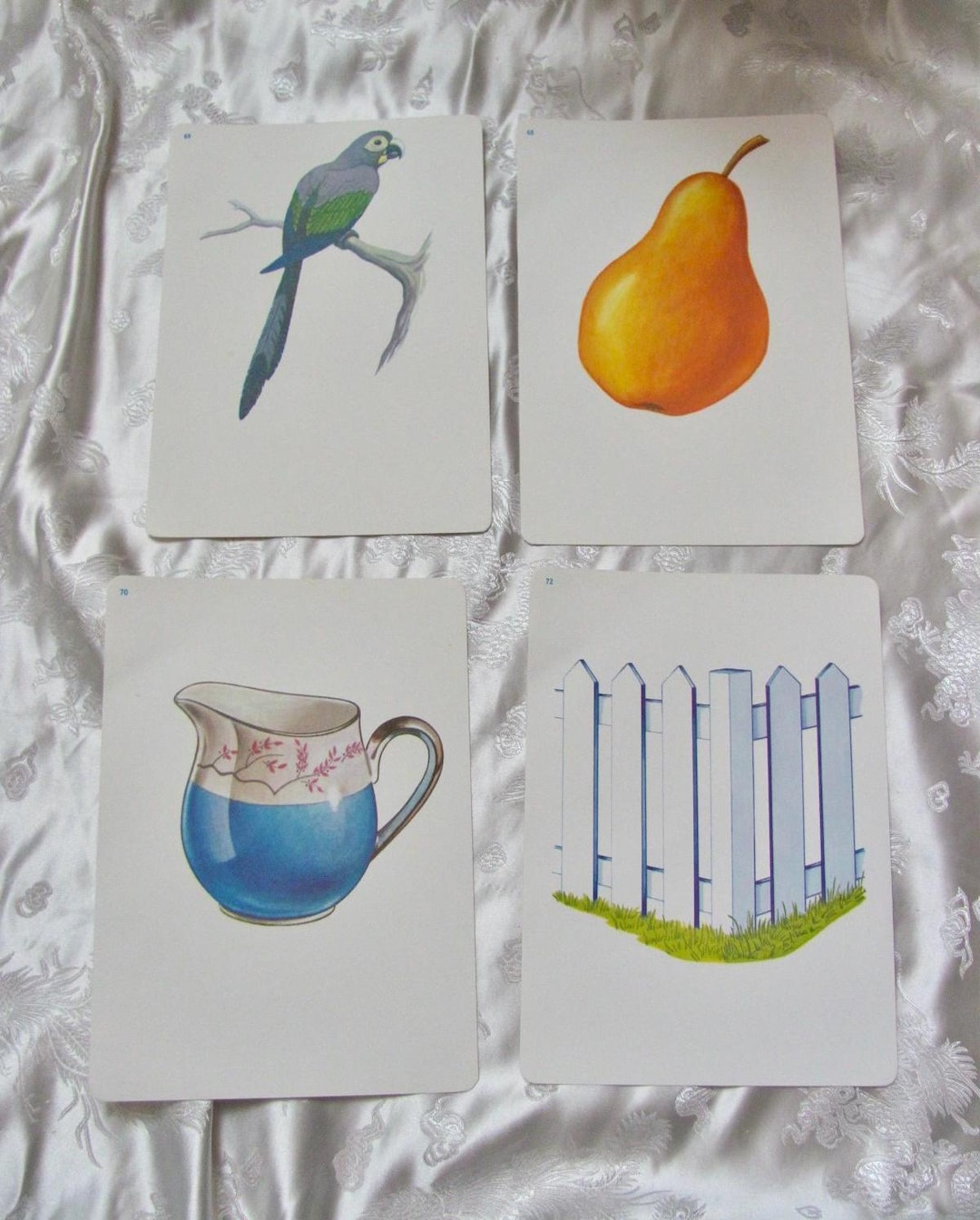 Illustrated School Flash Card - Your Choice - 1966 Phonetics Vintage ...