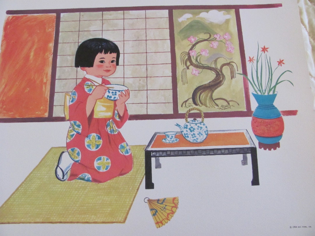 Original Vintage School Classroom Poster Print - Circa 1964 - Japanese ...