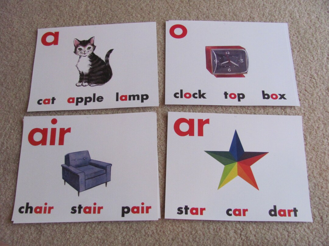 Print - Old School Flash Card Print - Vowels Consonants Classroom Decor ...