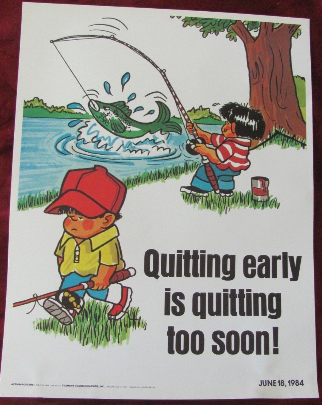 1980's Vintage Safety Workplace Inspirational Cartoon Poster 17 X 23 ...