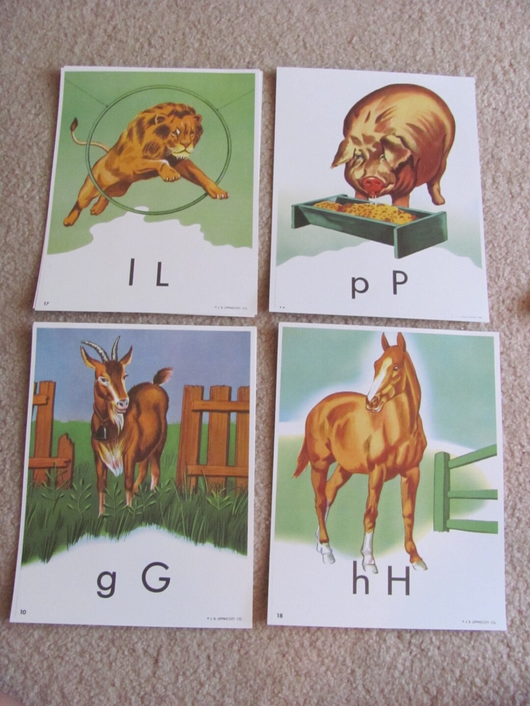Large Alphabet Phonics School Flash Card Poster Reproduction Print ...