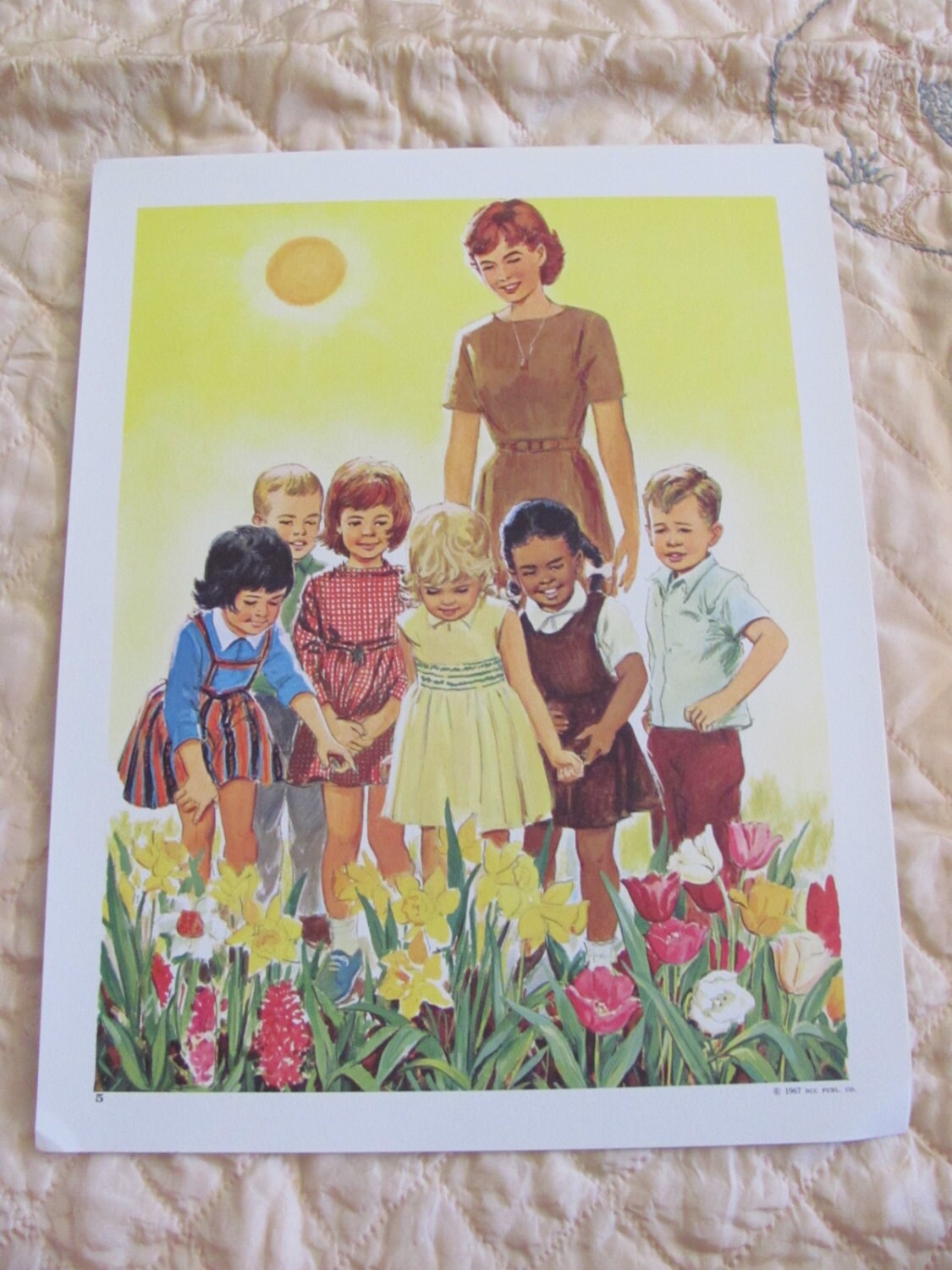 Original Vintage School Classroom Poster Print - Circa 1967 - Flowers ...