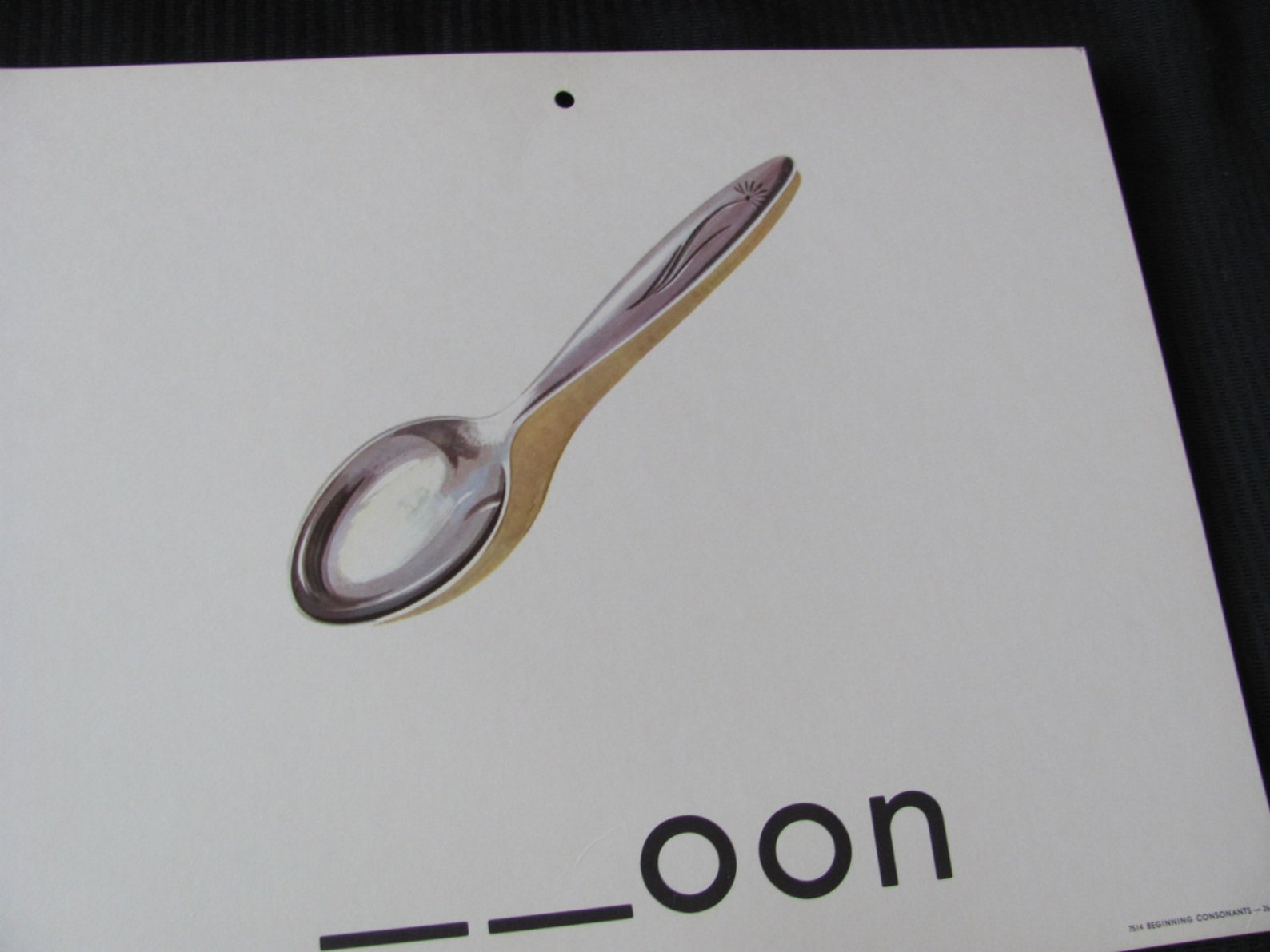 Large Retro School Poster Flash Card Consonants Choice of Stick Sled ...