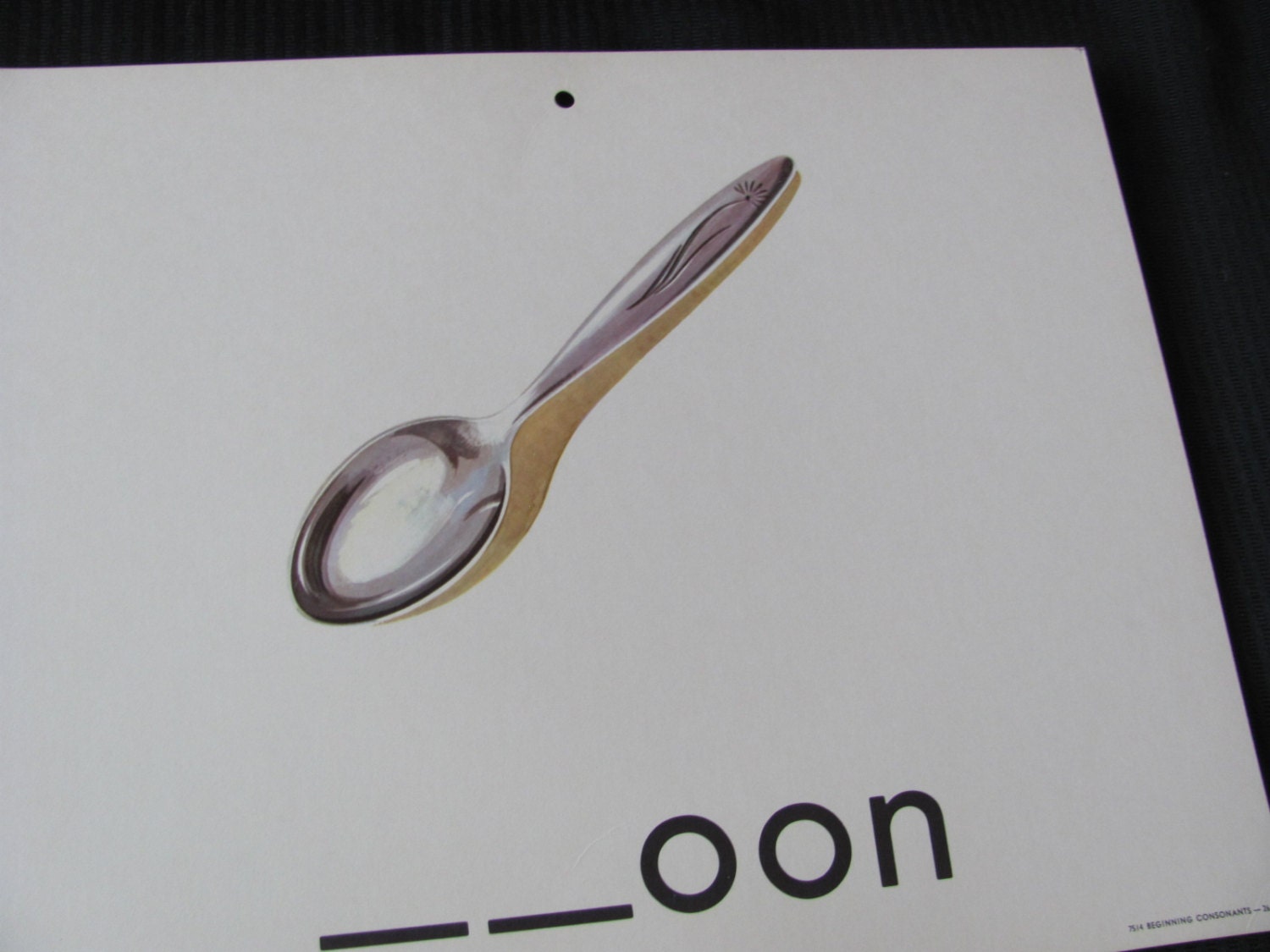 Large Retro School Poster Flash Card Consonants Choice of Stick Sled ...