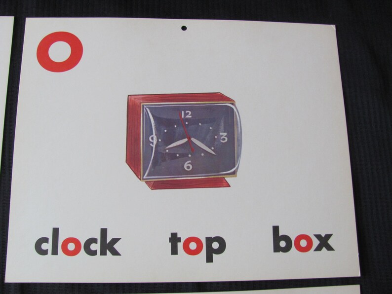 Large School Flash Card Poster - Vowels - Choice of Swing Clock Chair ...
