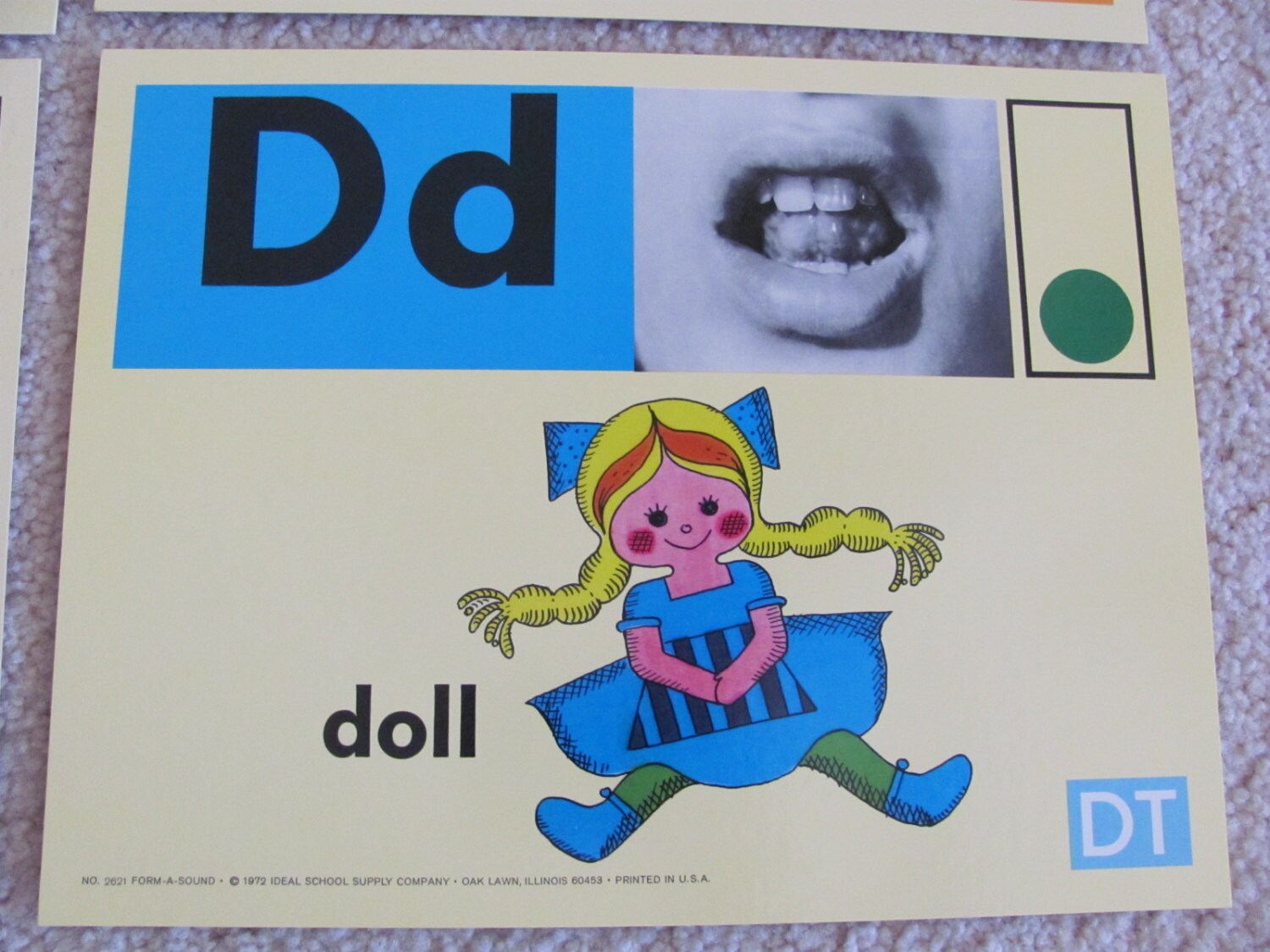 Large Phonics Picture Flash Card Poster - Circa 1972 - Chair Apple Baby ...
