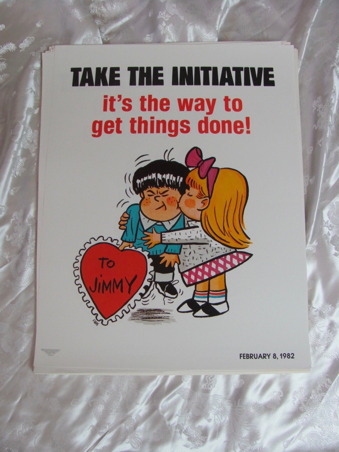 1980's Vintage Safety Workplace Inspirational Cartoon Poster 17" X 22 ...