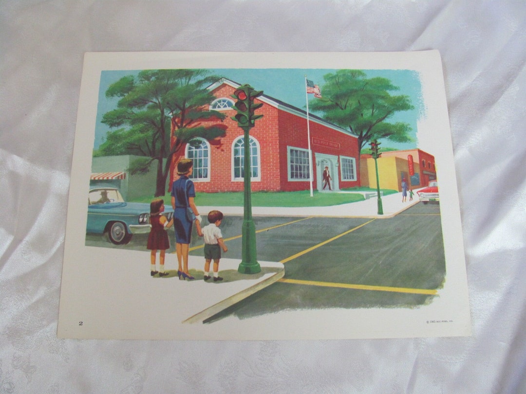 Original Vintage School Classroom Poster Print - Circa 1966 - Walking ...