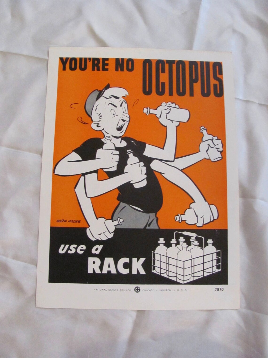 Poster You're No Octopus Retro Vintage Safety Poster - Etsy