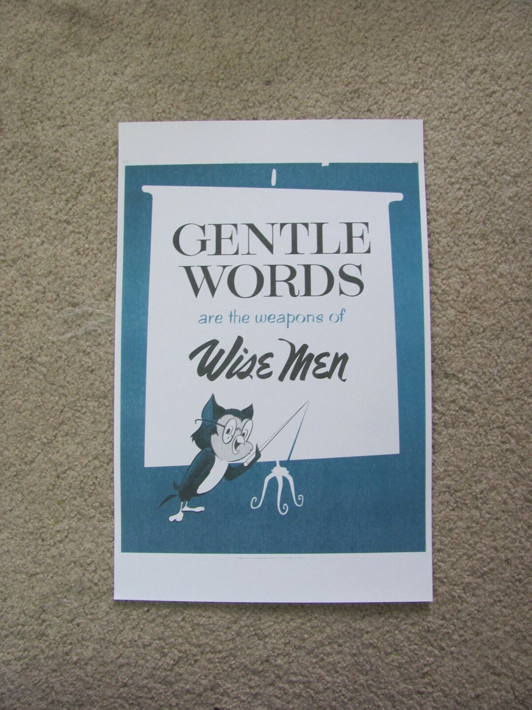 Poster Gentle Words Wise Men Retro Vintage Safety - Etsy