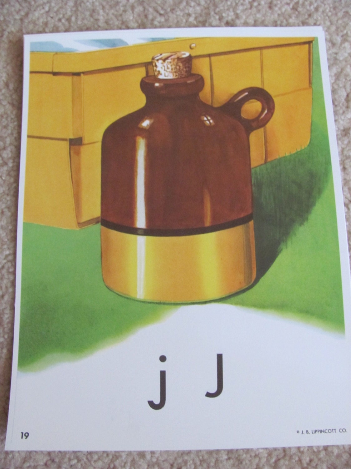 Large Phonics Alphabet School Flash Card Poster Reproduction - Etsy