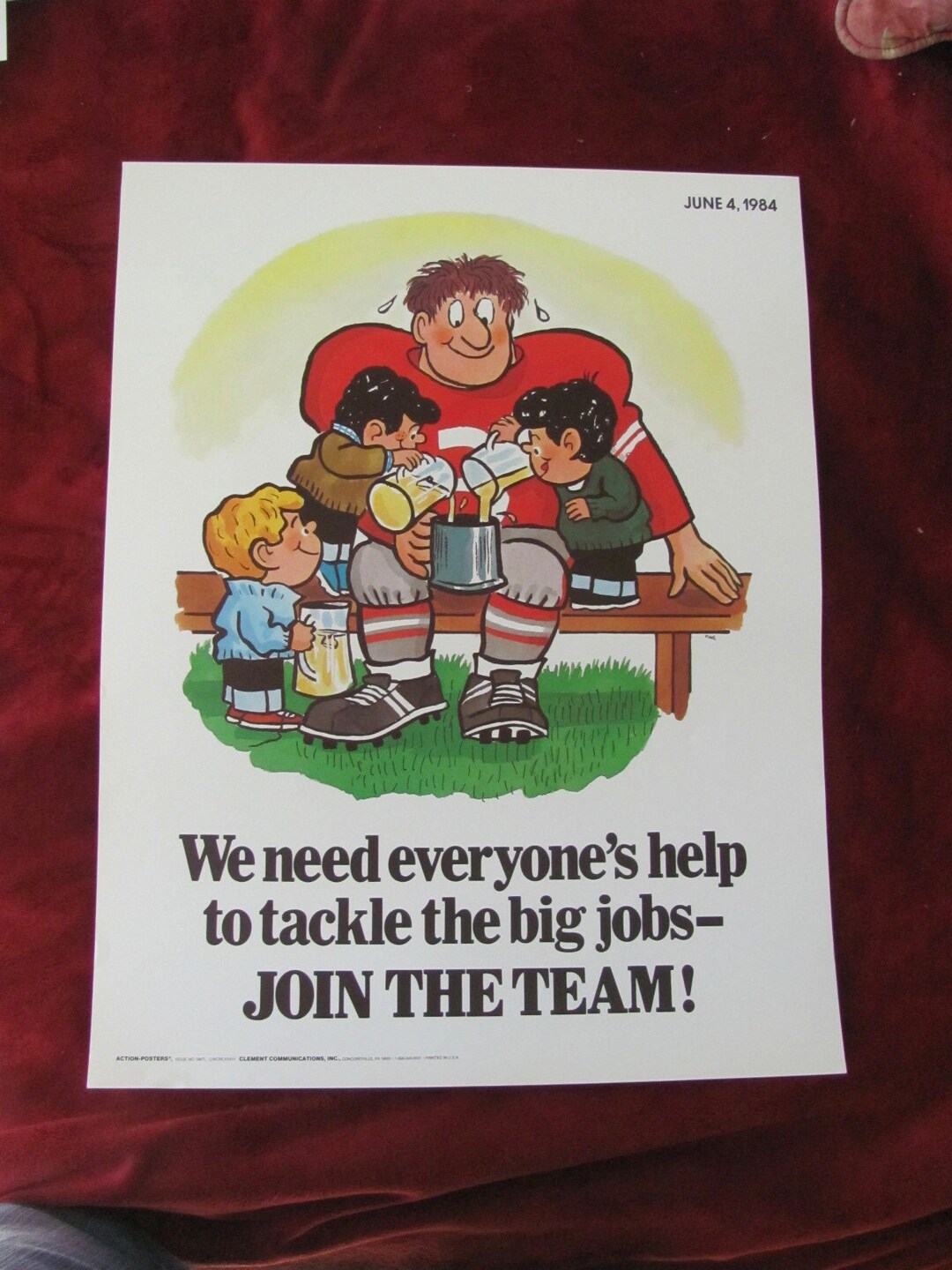 1980's Vintage Safety Workplace Inspirational Cartoon Poster 17" X 23 ...
