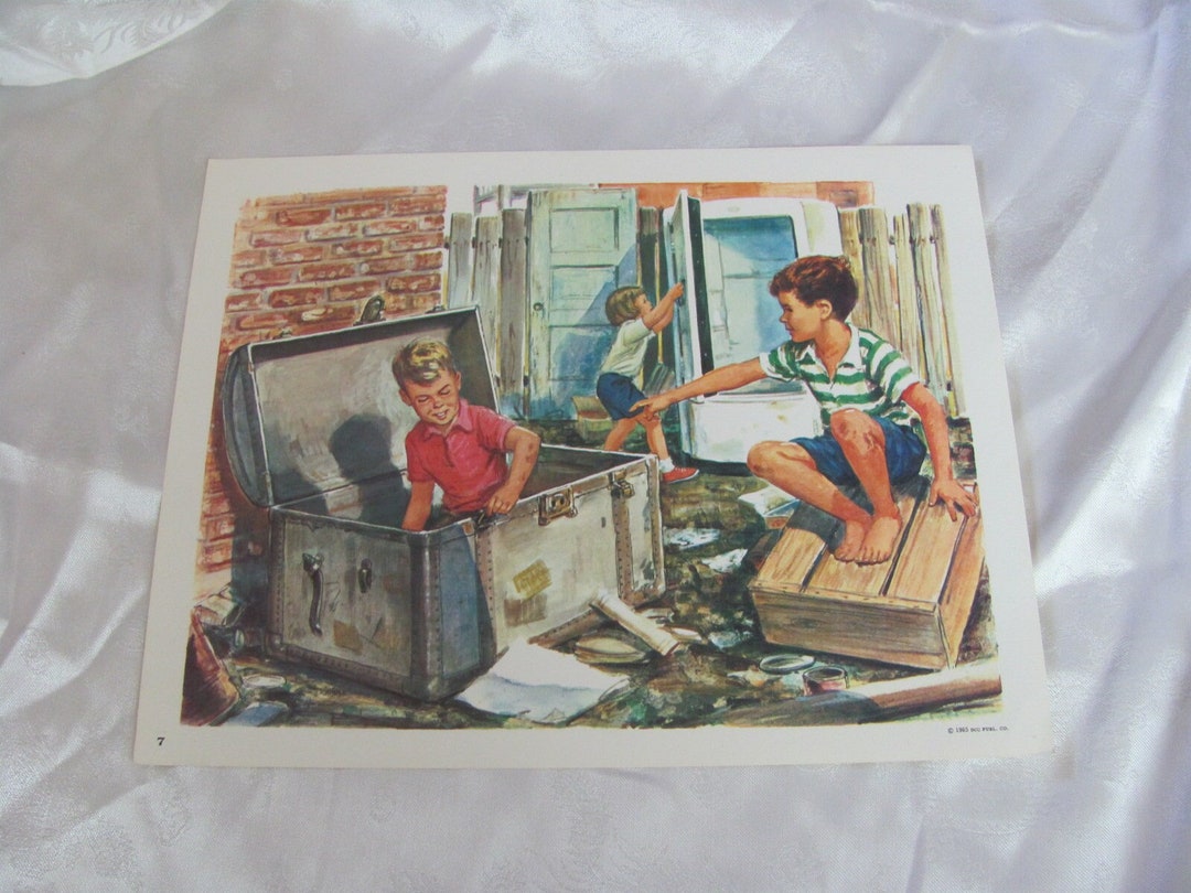 Original Vintage School Classroom Poster Print - Circa 1966 - Boys ...