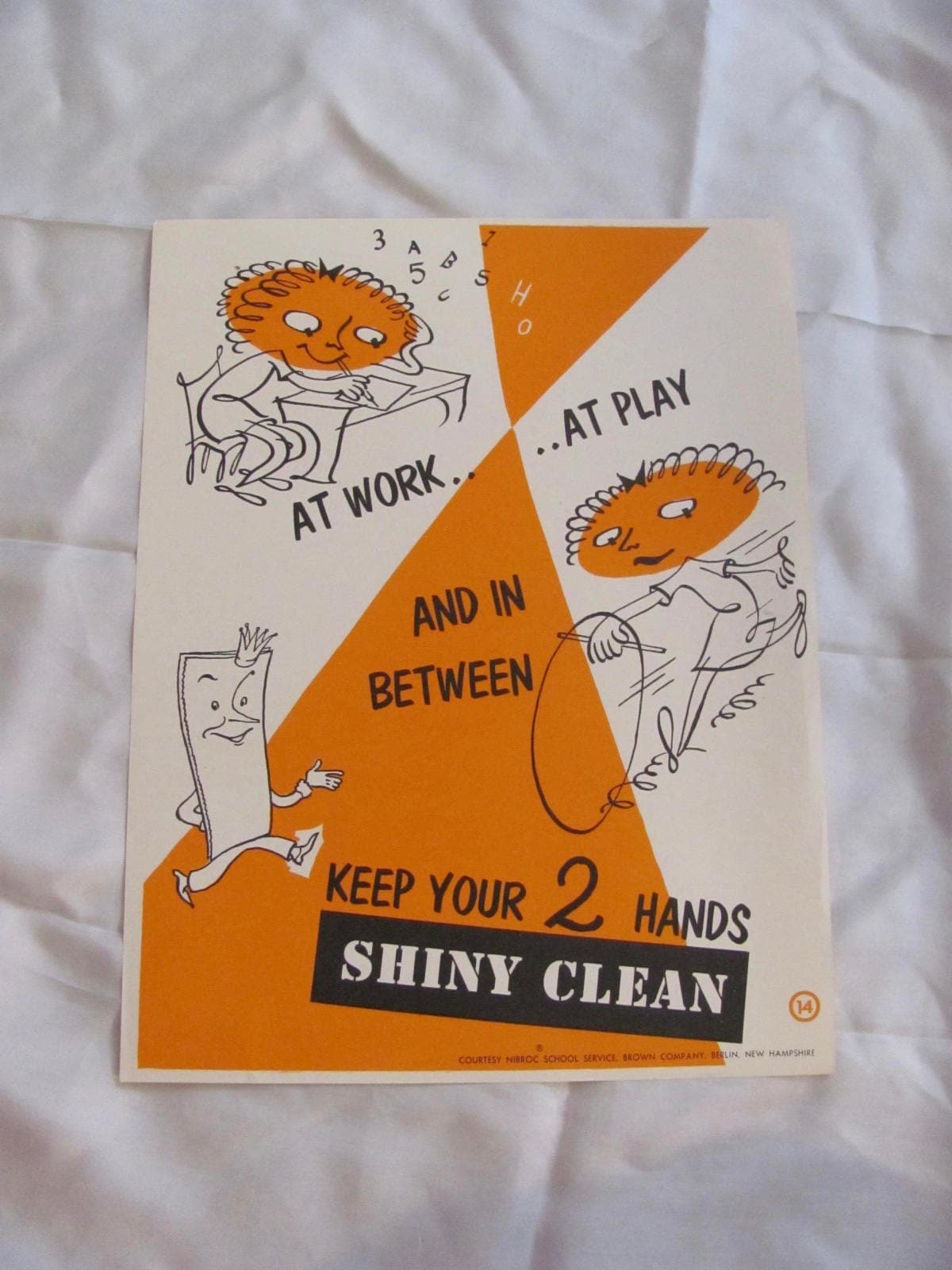 Retro Vintage Safety Poster Circa 1950s Keep Your Hands Clean 2 Sizes ...