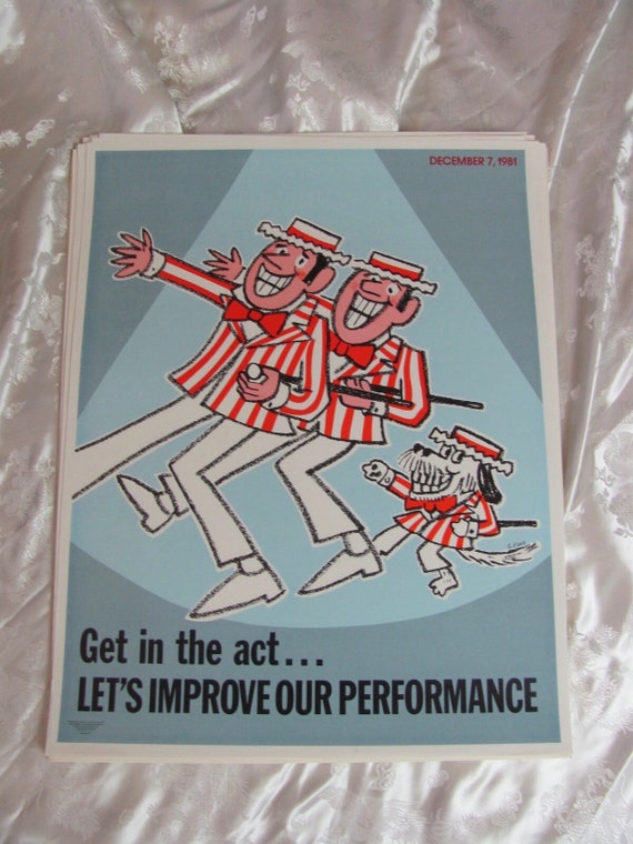 1980's Vintage Safety Workplace Inspirational Cartoon - Etsy