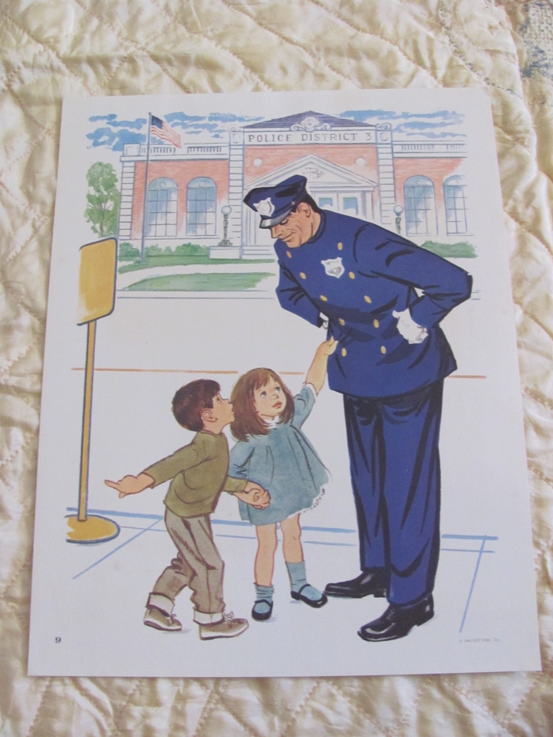 Original Vintage School Classroom Poster Print - Circa 1966 - Policeman ...