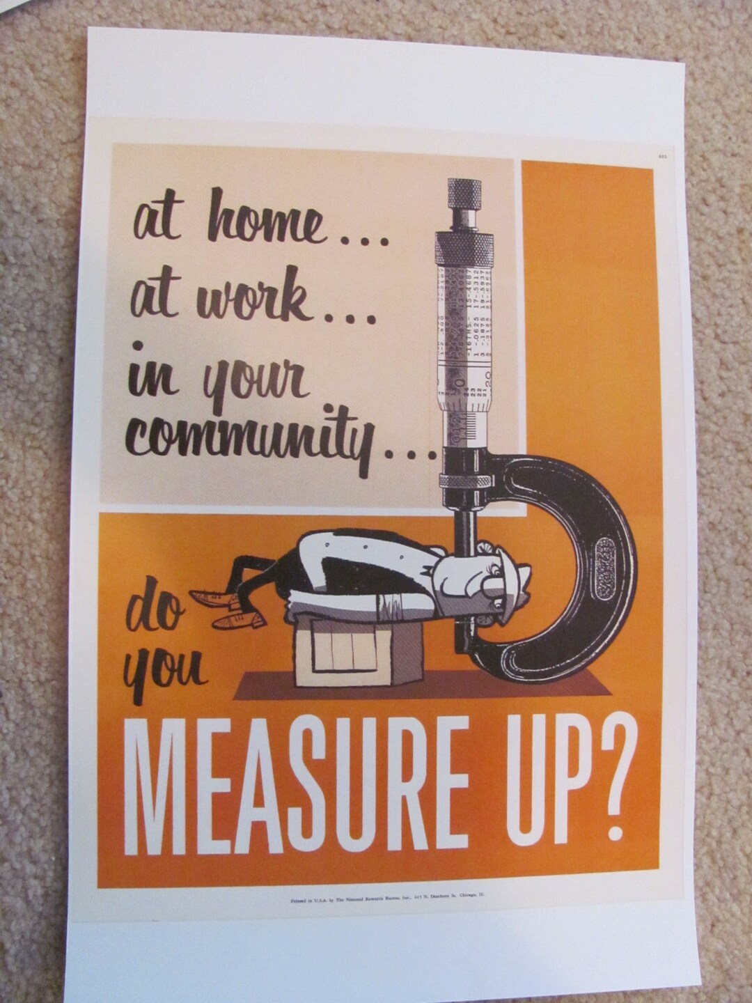 Poster Do You Measure up - Retro Vintage Safety Inspirational Poster ...