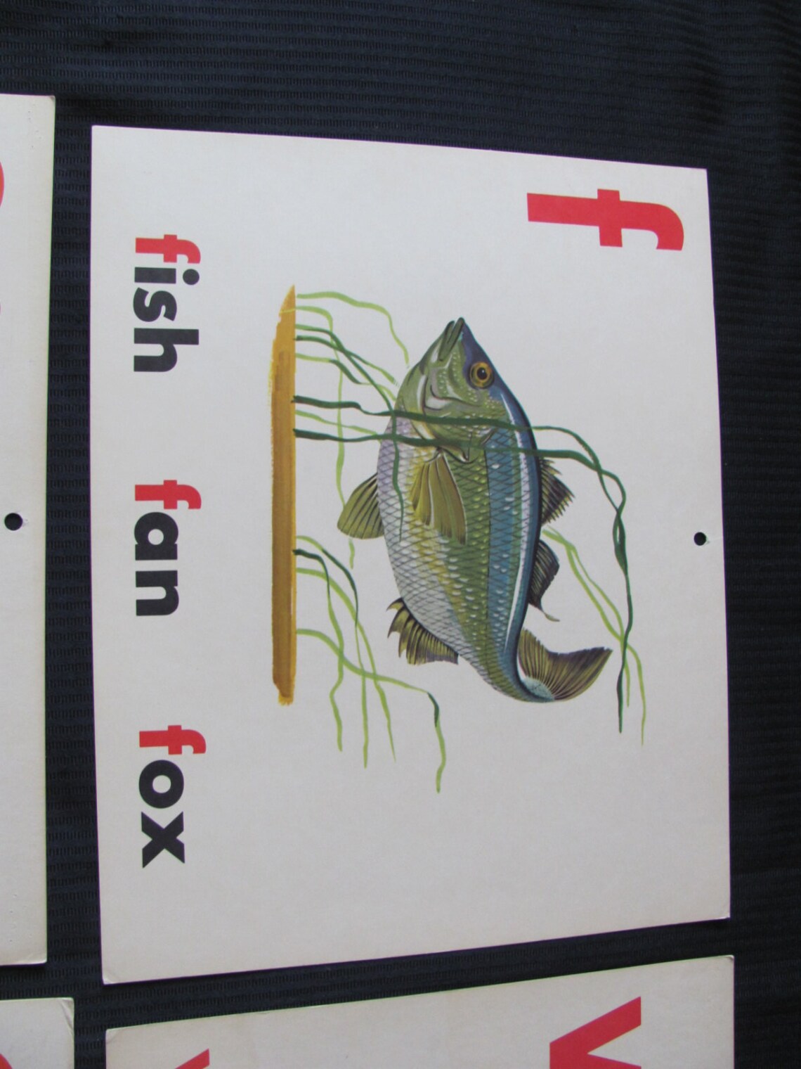 Large Retro School Flash Card Poster Vowels Choice of - Etsy