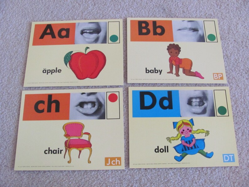 Large Phonics Picture Flash Card Poster Circa 1972 Chair - Etsy