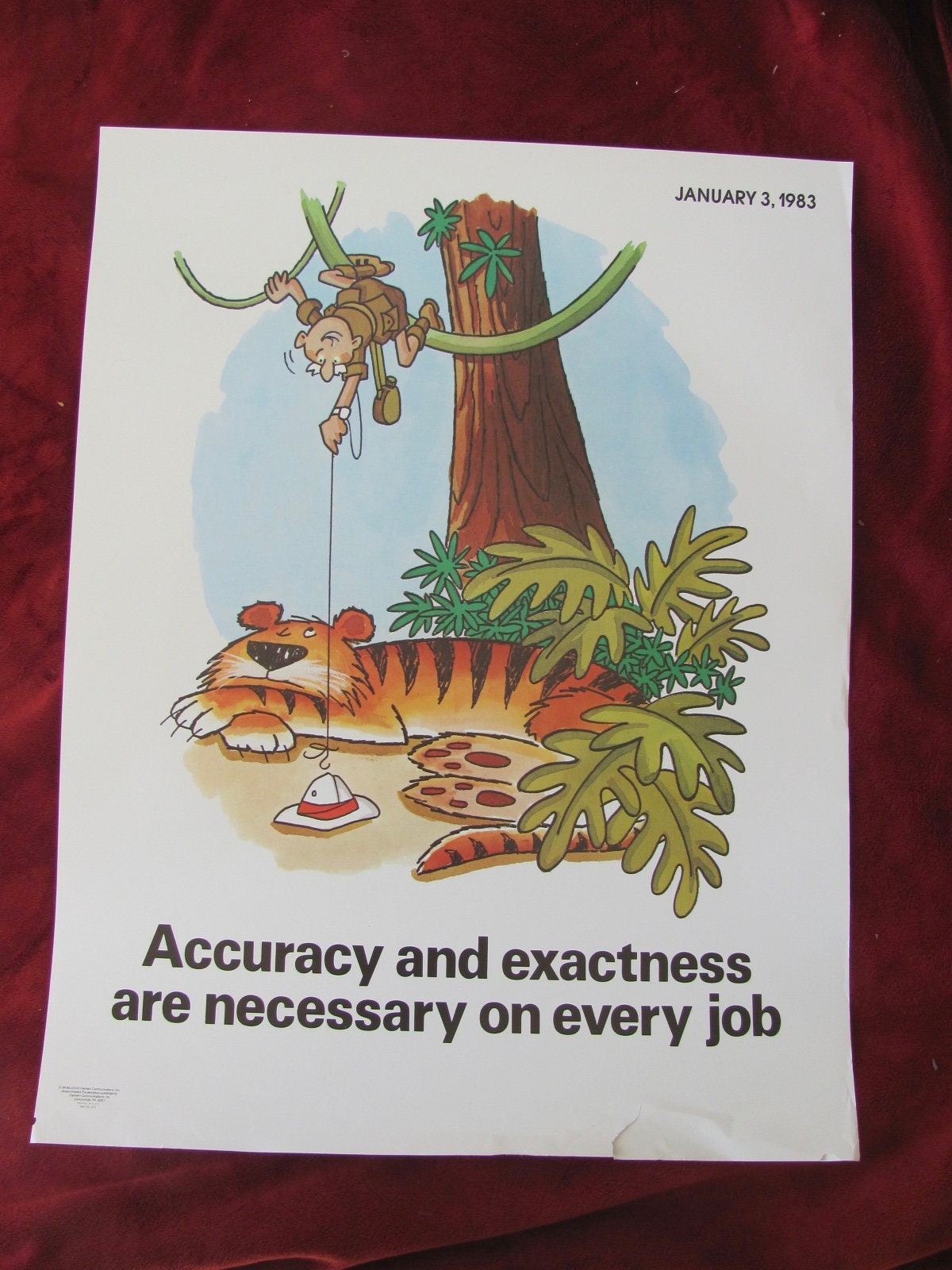 1980's Vintage Safety Workplace Inspirational Cartoon - Etsy