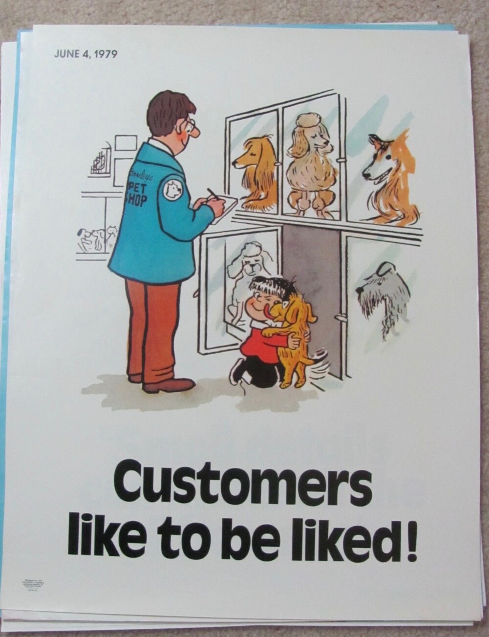 1980's Vintage Safety Workplace Inspirational Cartoon Poster 17" X 22 ...